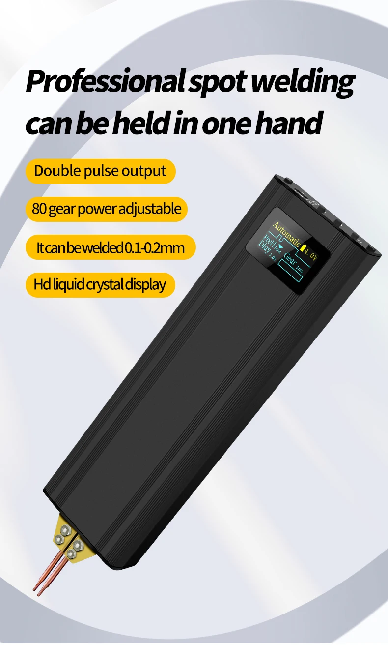80 Gears Spot Welder Adjustable Portable Handheld Digital Display Mini ...