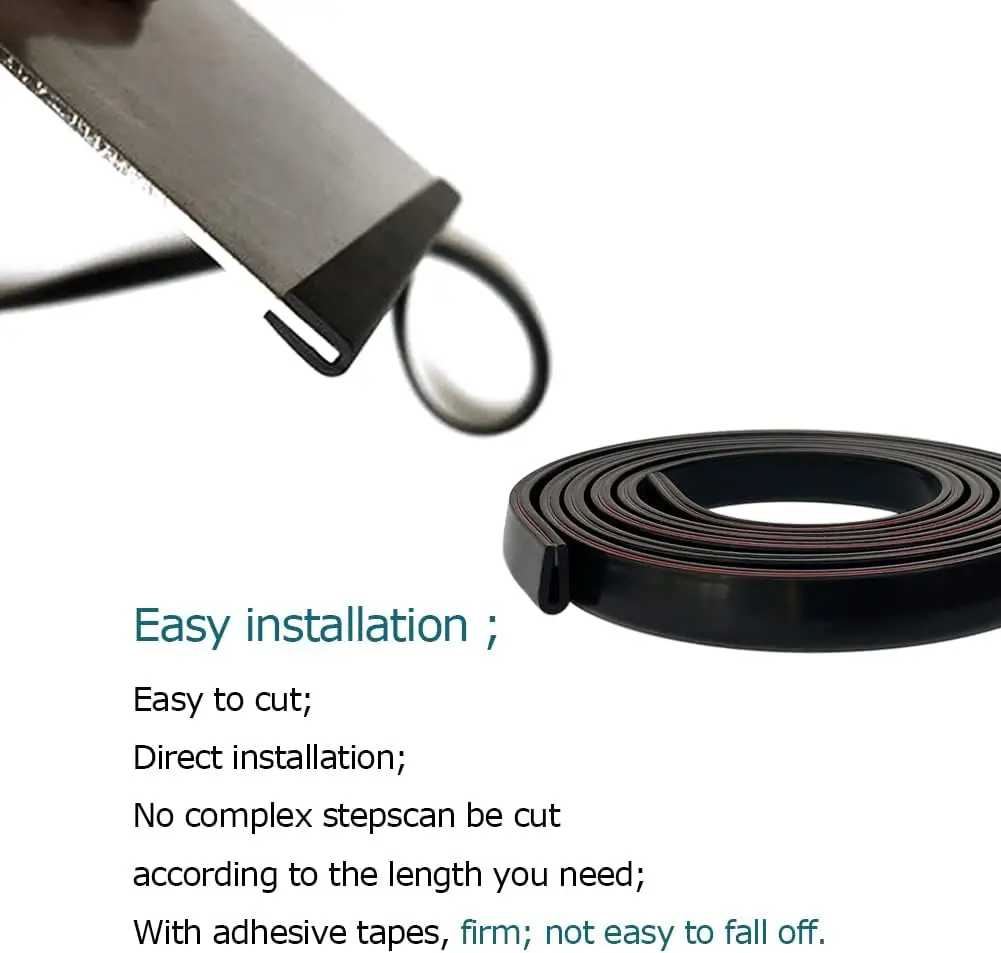 U Shaped Edging Trim Tintvent Rubber Edge Trim Black