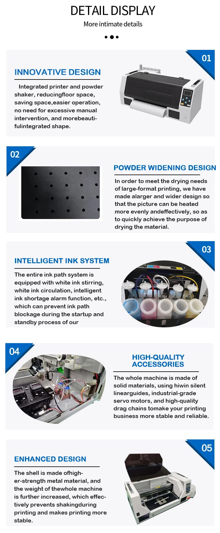 MT COLOR Dual XP600/I1600 Head All in One A3 DTF Printer Roll to Roll ...