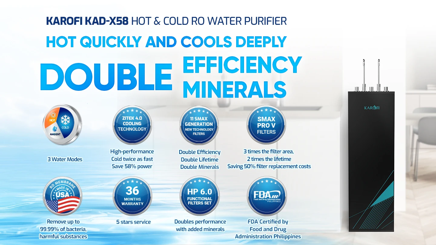 Karofi KAD-X58 Water Purifier - 11-Stage Filtration System