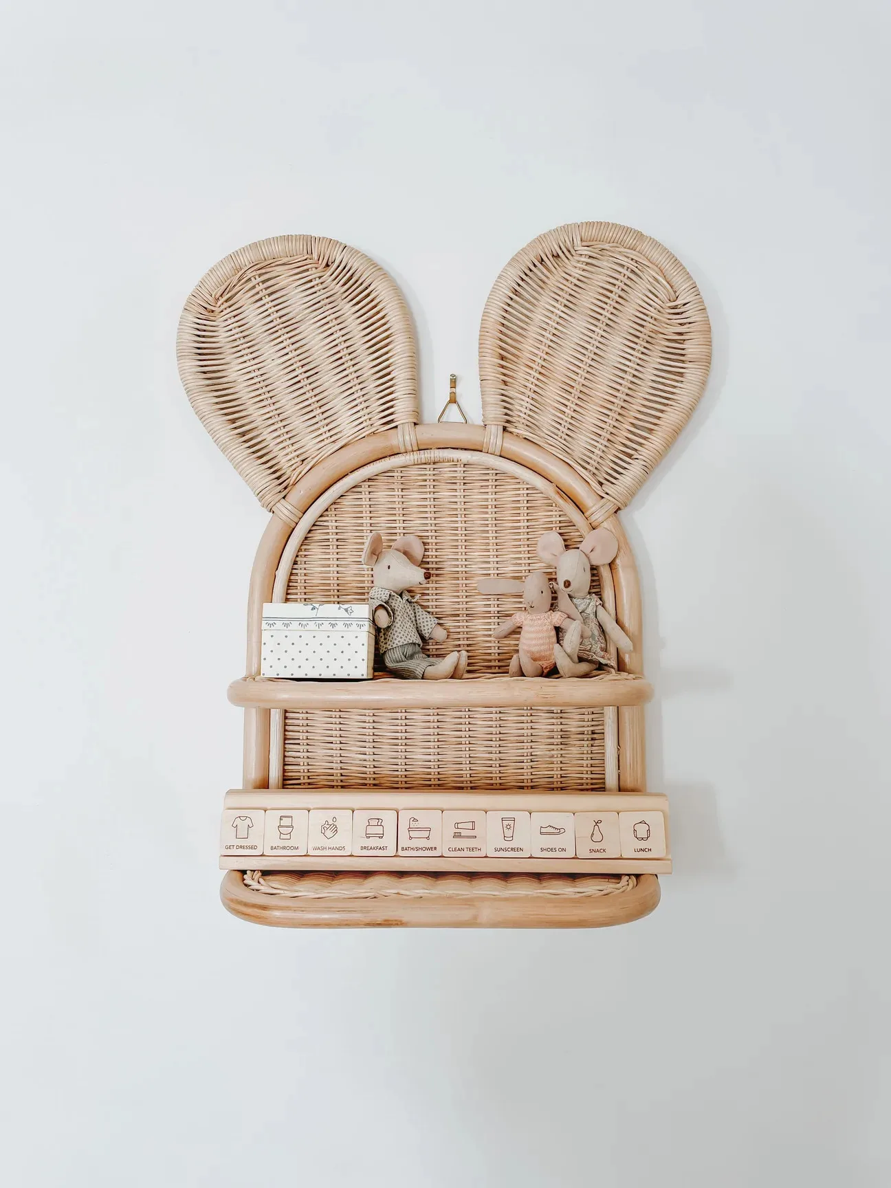 New Innovation Home Organization Rattan Wall Mounting Shelves Storage ...