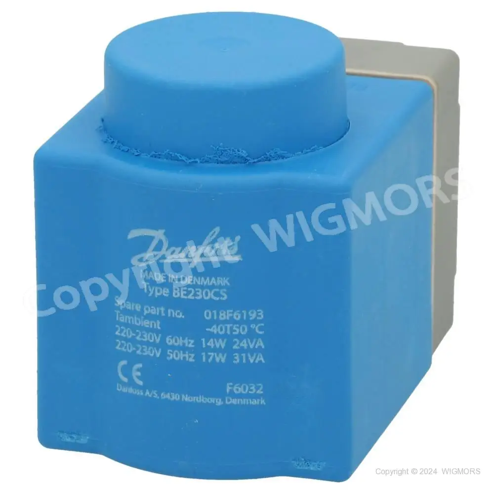 Danfoss Solenoid coil, BE230CS, Terminal box, Supply voltage [V] AC ...