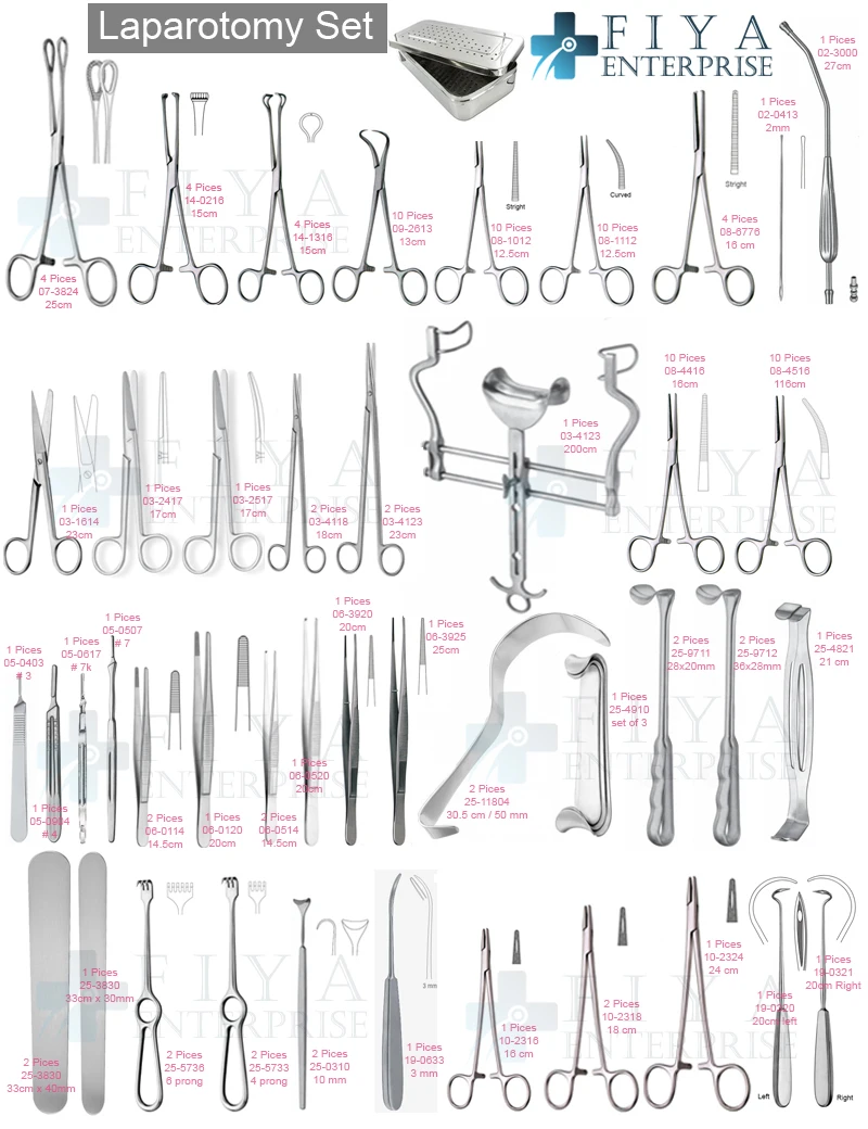 Laparotomy instruments set Premium Quality, Surgery kit| Alibaba.com