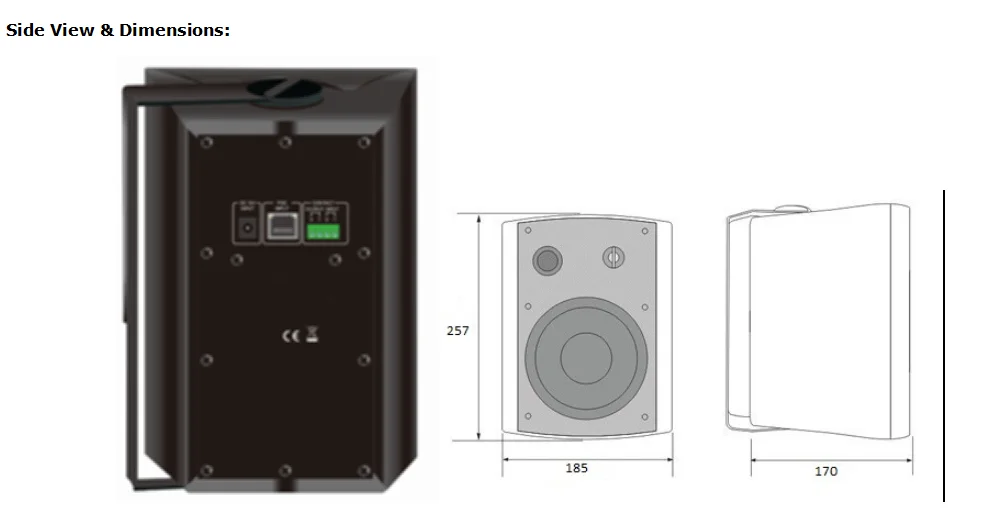 IP POE Wall Mount Speaker IP Speaker System Compatible with IEEE 802 ...