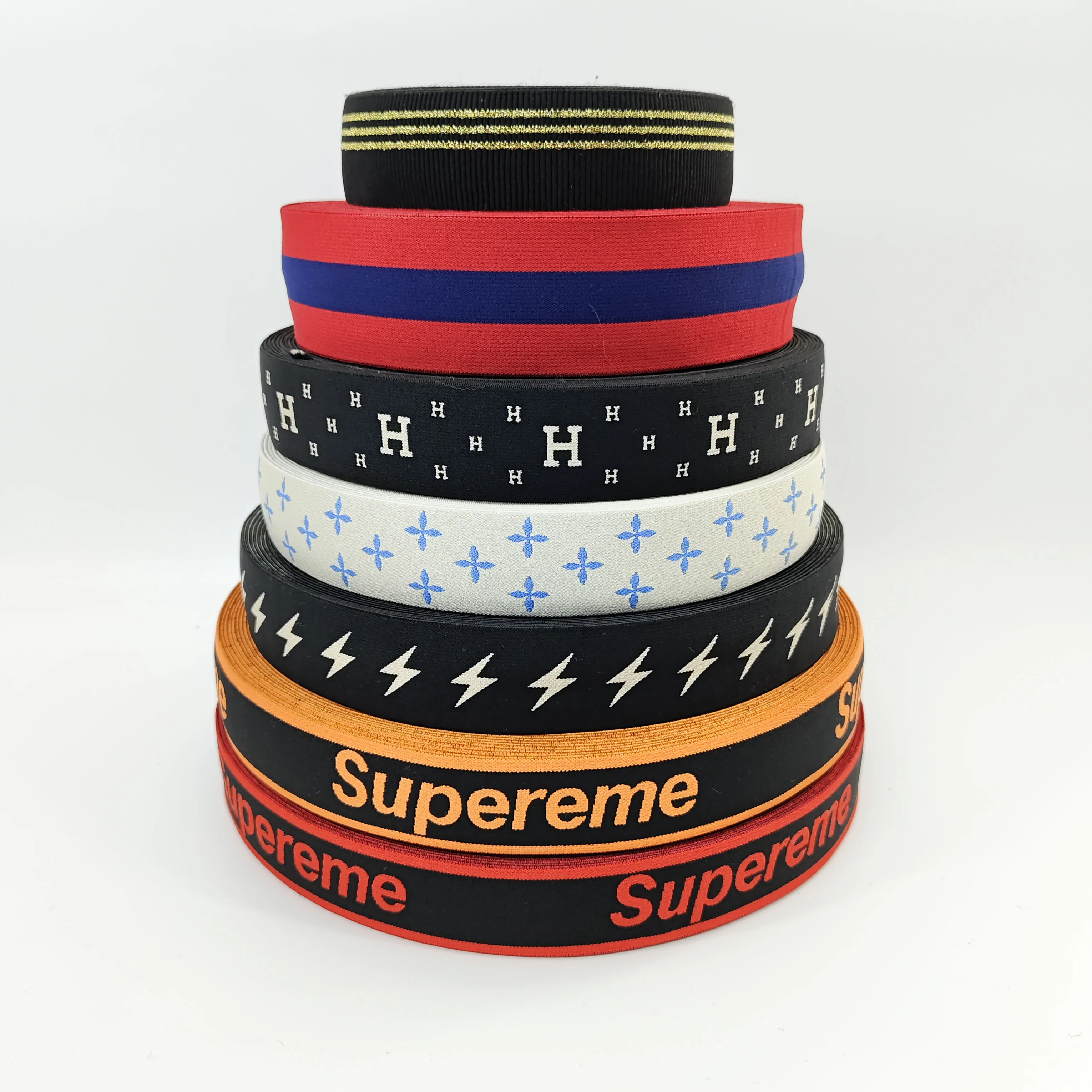 Custom Fashion Label Nylon/polyester Knitted Jacquard Ribbon Soft ...