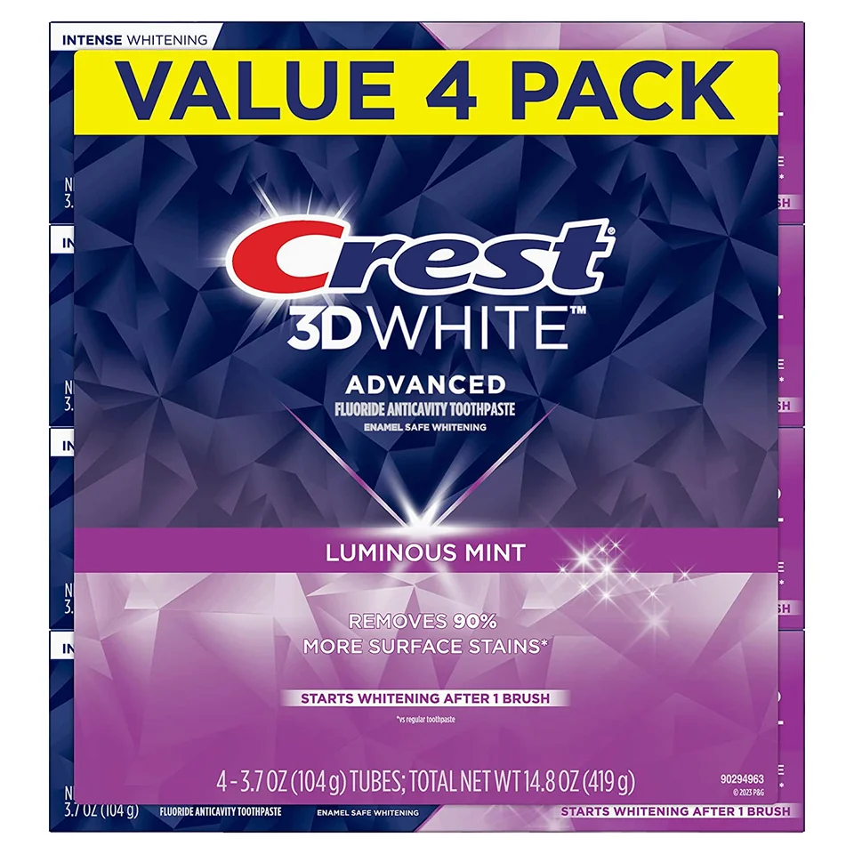 Crest 3d White Toothpaste,Advanced Luminous Mint,Teeth Whitening ...