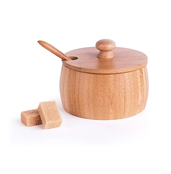 High Quality Wooden Sugar Pots Large Size Candy Jar Storage Wooden ...