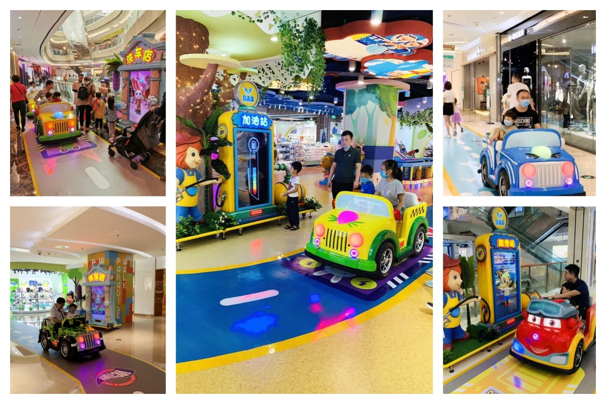 Hot Amusement Park Red Jeep Kids Electric Ride-on Cars 2 Seater Kiddie ...