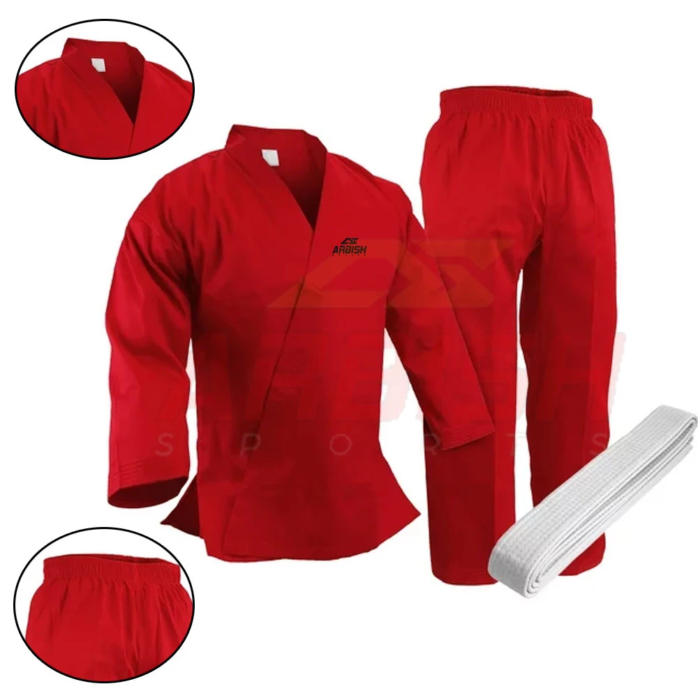 High Quality Karate Uniform For Men Custom Red And Blue Color Karate ...