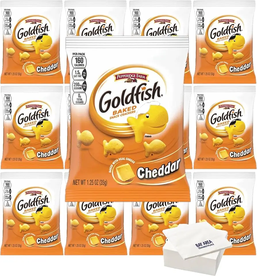Goldfish Crackers Big Smiles Variety Pack with Cheddar, Colors, and ...