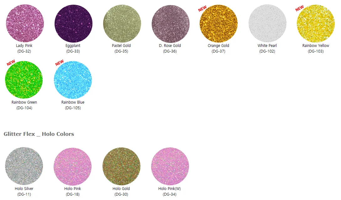 DaeHa Real Glitter Flakes Shiny Sparkle Thermal Transfer Film Bling ...