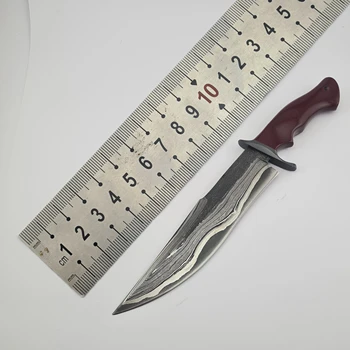 Layered San-mai Hand Forged Damascus Hunting Bowie Knife With G-10 ...