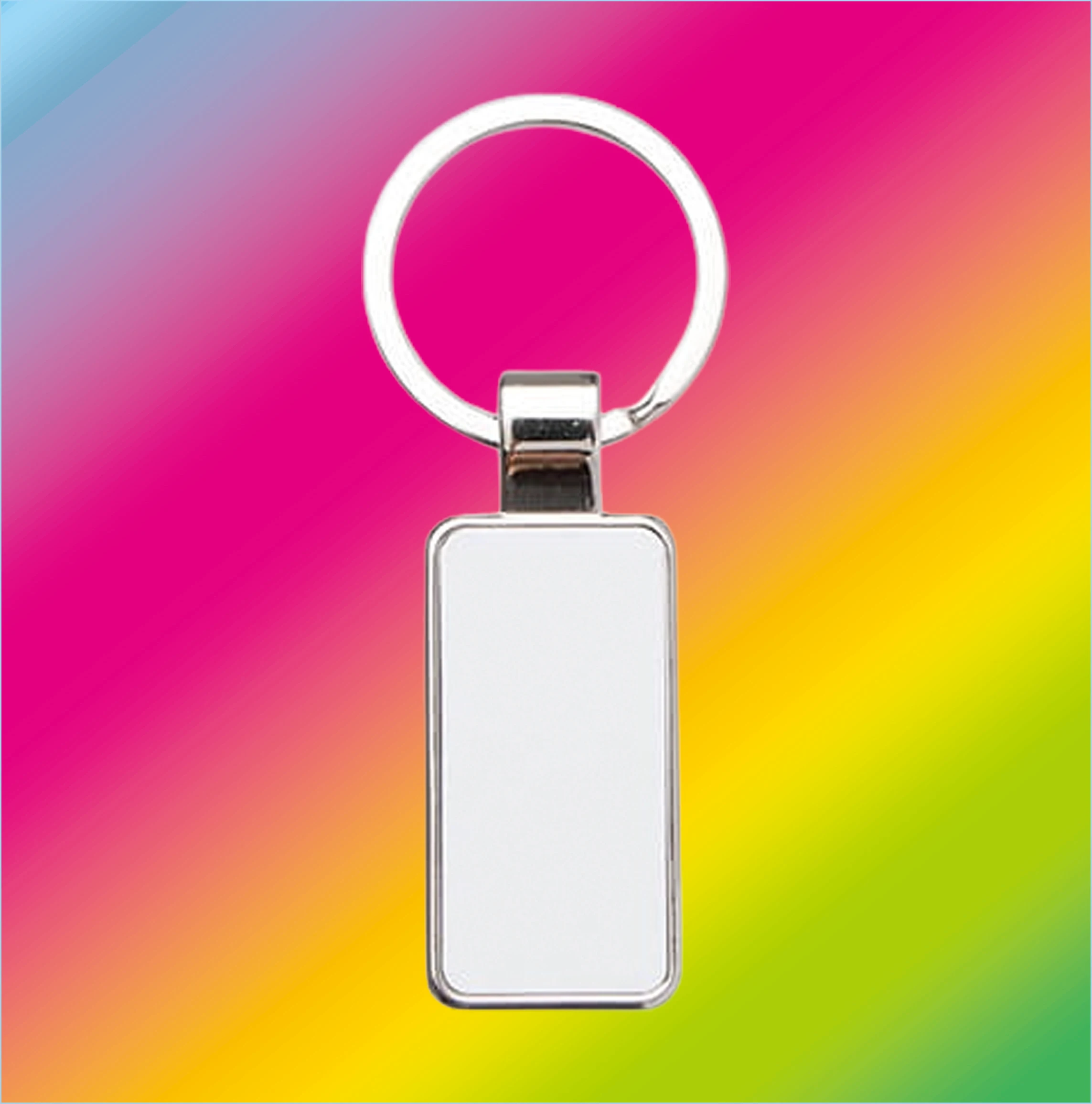 Customizable Blank Sublimation Metal Rectangular Football Keychain For ...