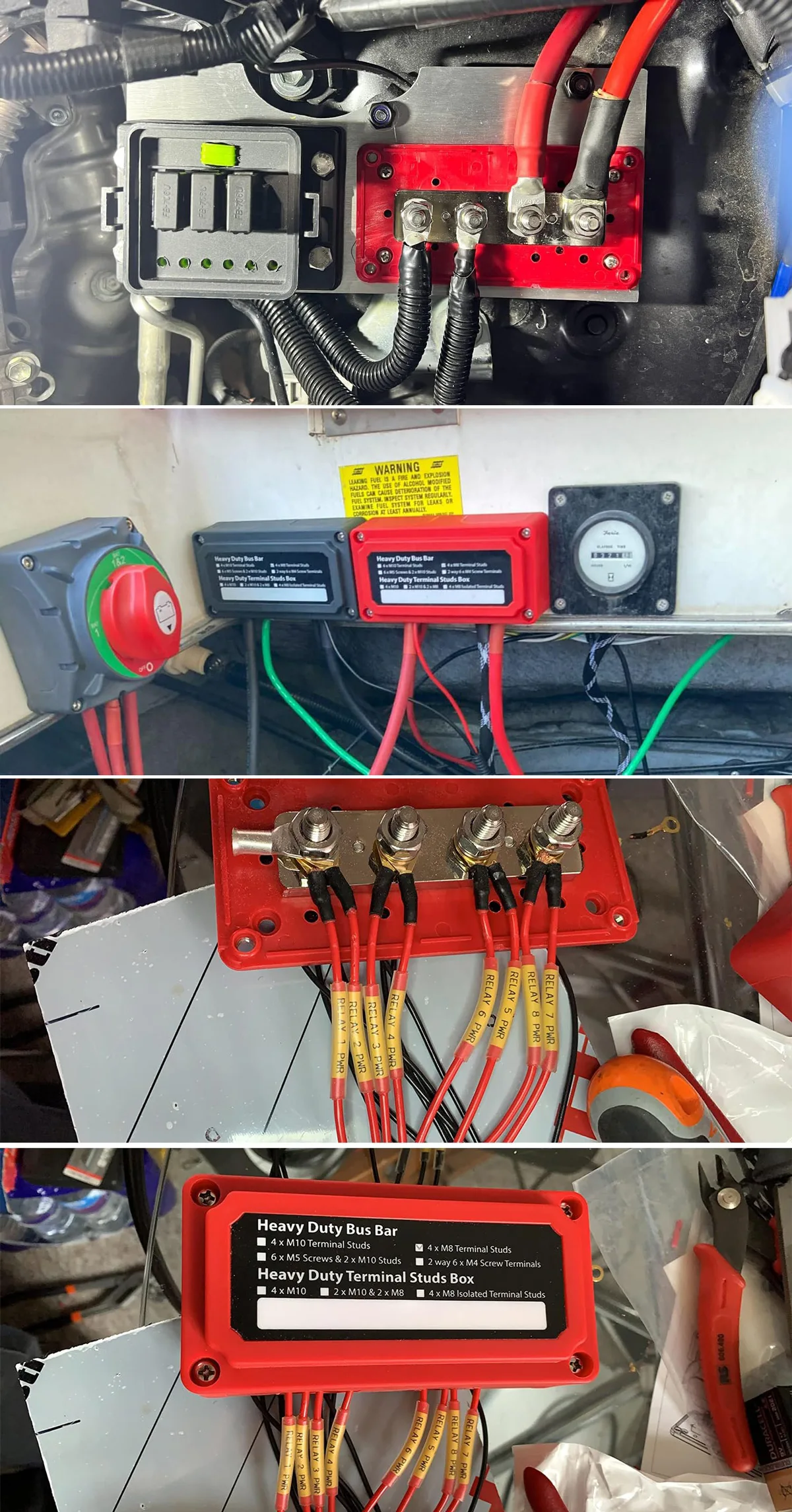 12 Way Negative Bus Bar Modular Power Distribution Block Fuse Block Holder 32v 100a For Car ...