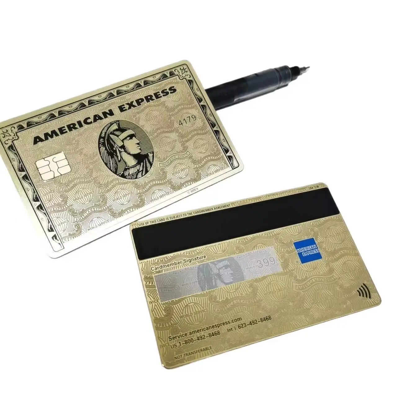 Amex Black Metal Credit Card Laser Engraved Metal Cards Premium Custom ...