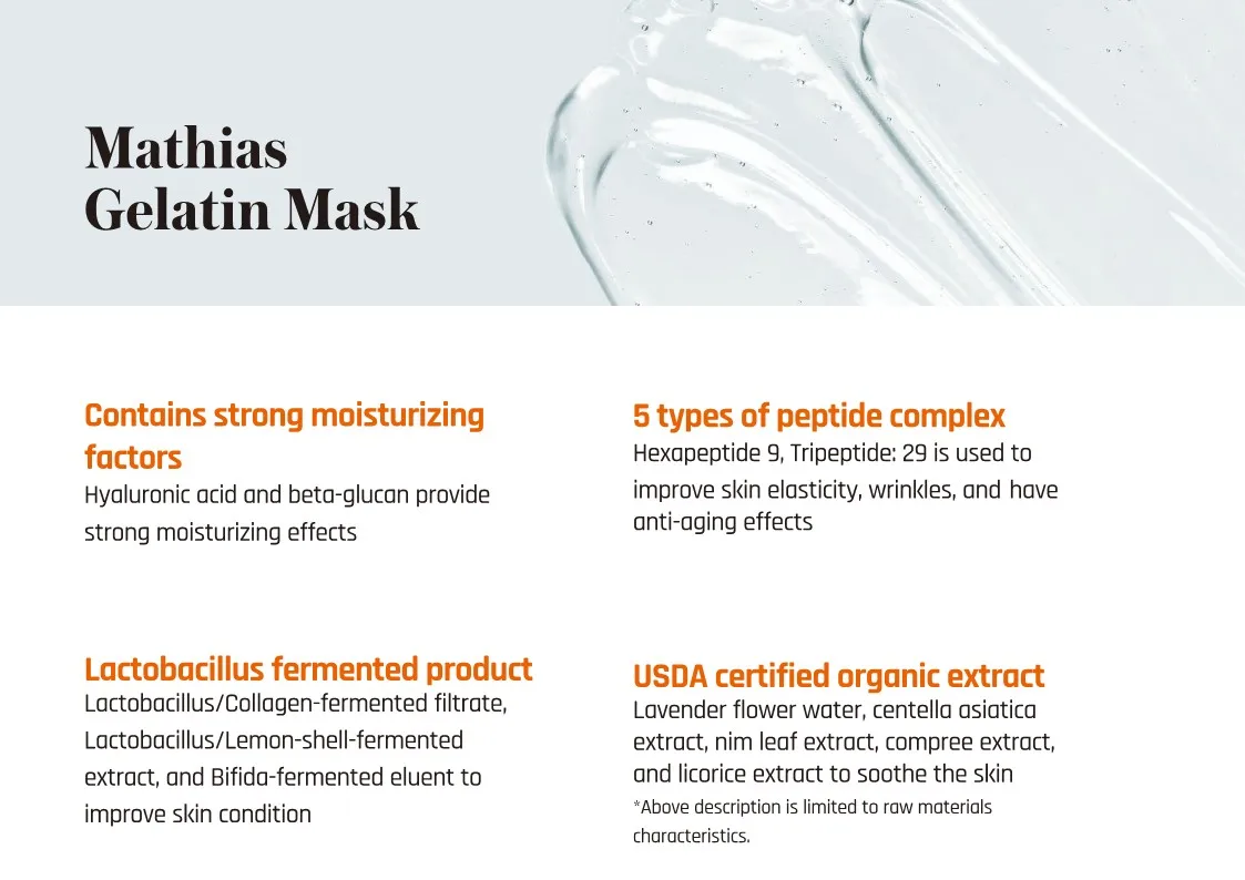 Korean Biocellulose Moisturizer Two-step Gelatin Maskpack Facial Mask ...