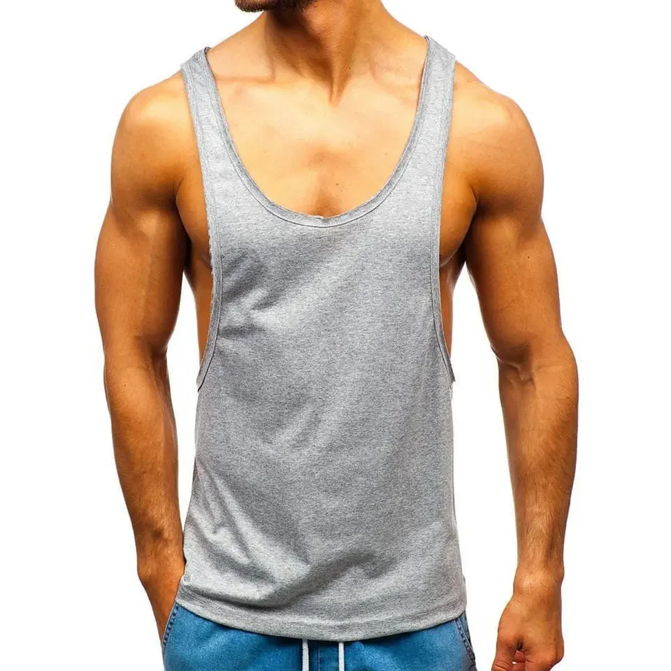 2023 High Quality Summer Blank tank Top Men Sexy Cotton Polyester ...