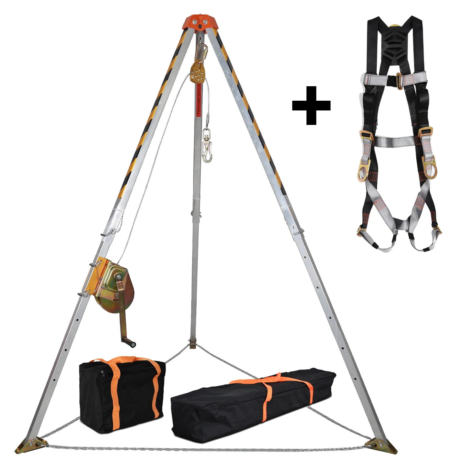 Kseibi Confined Space Safety Rescue Aluminium Tripod Kit With Full Body ...
