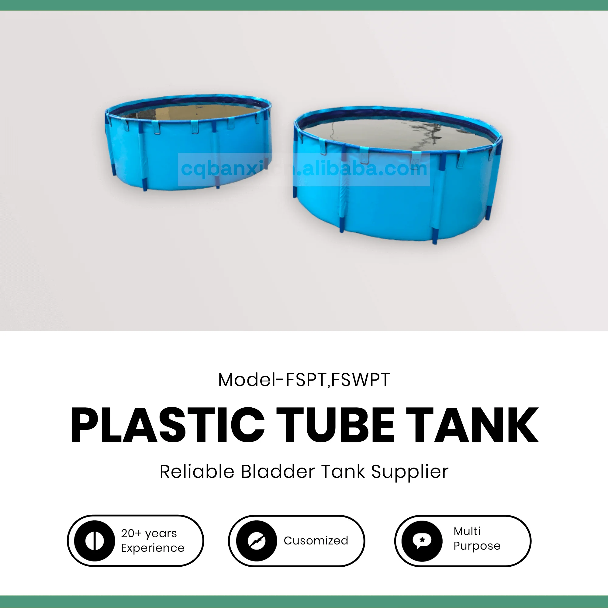 Fuushan PVC Fish Transport Tank 2000L Live Fish Truck with Round ...