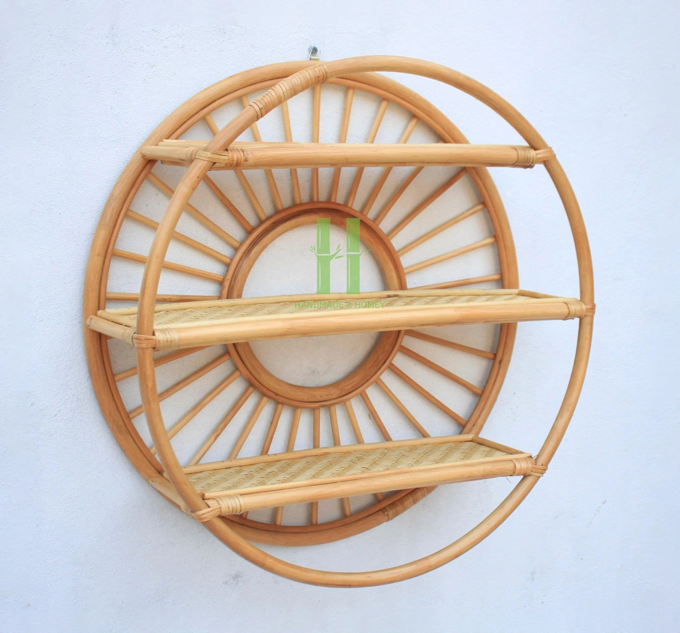 Wholesale New Design Rattan Wall Shelf Oem Customized Rattan Wall ...