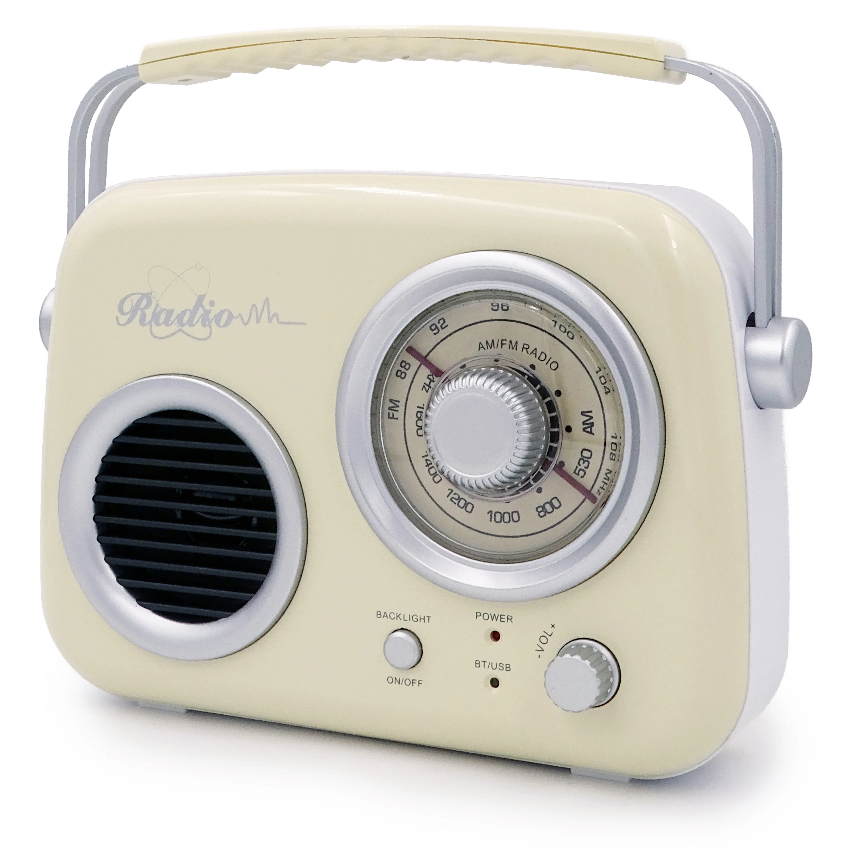 Vintage-Style Retro Portable Mini Radio with Built-In FM/AM Band ...