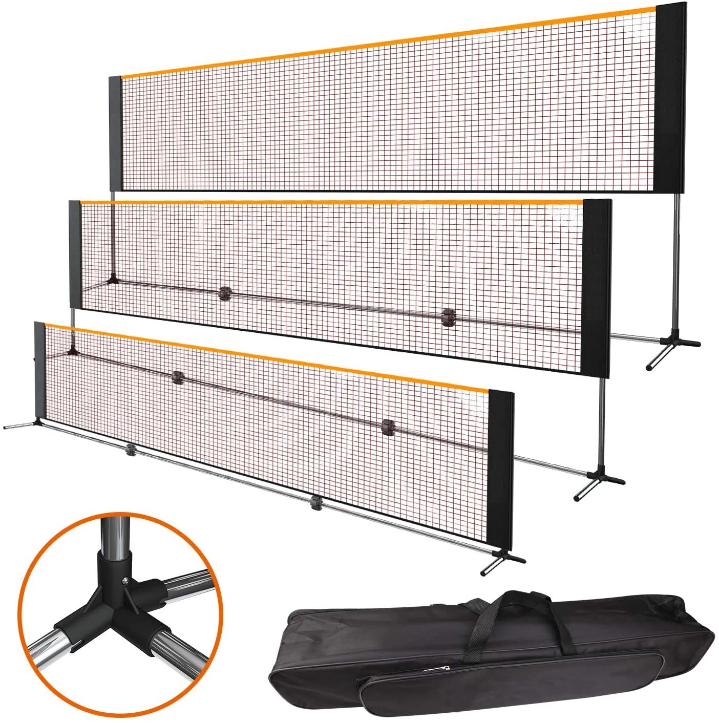 Portable Height Adjustable Tennis Volleyball Soccer Pickleball Net ...