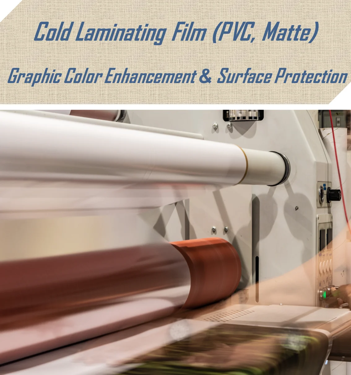 Transparent PVC Matte Cold Lamination Film Soft Hardness 1.55m (61 ...