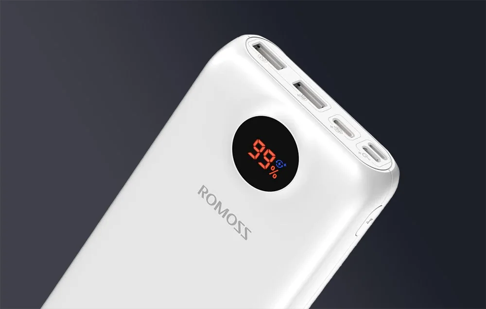 High Capacity Romoss Fast Charging Power Bank 30000mah 22.5w Led ...