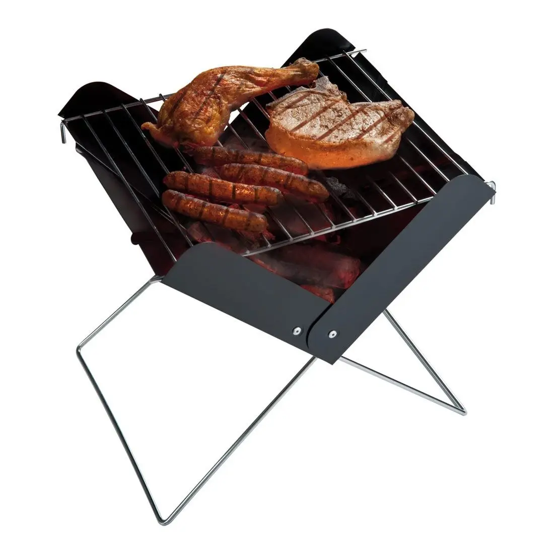 Outdoor Portable Fold Folding Mini Collapsible Charcoal Bbq Grill With ...