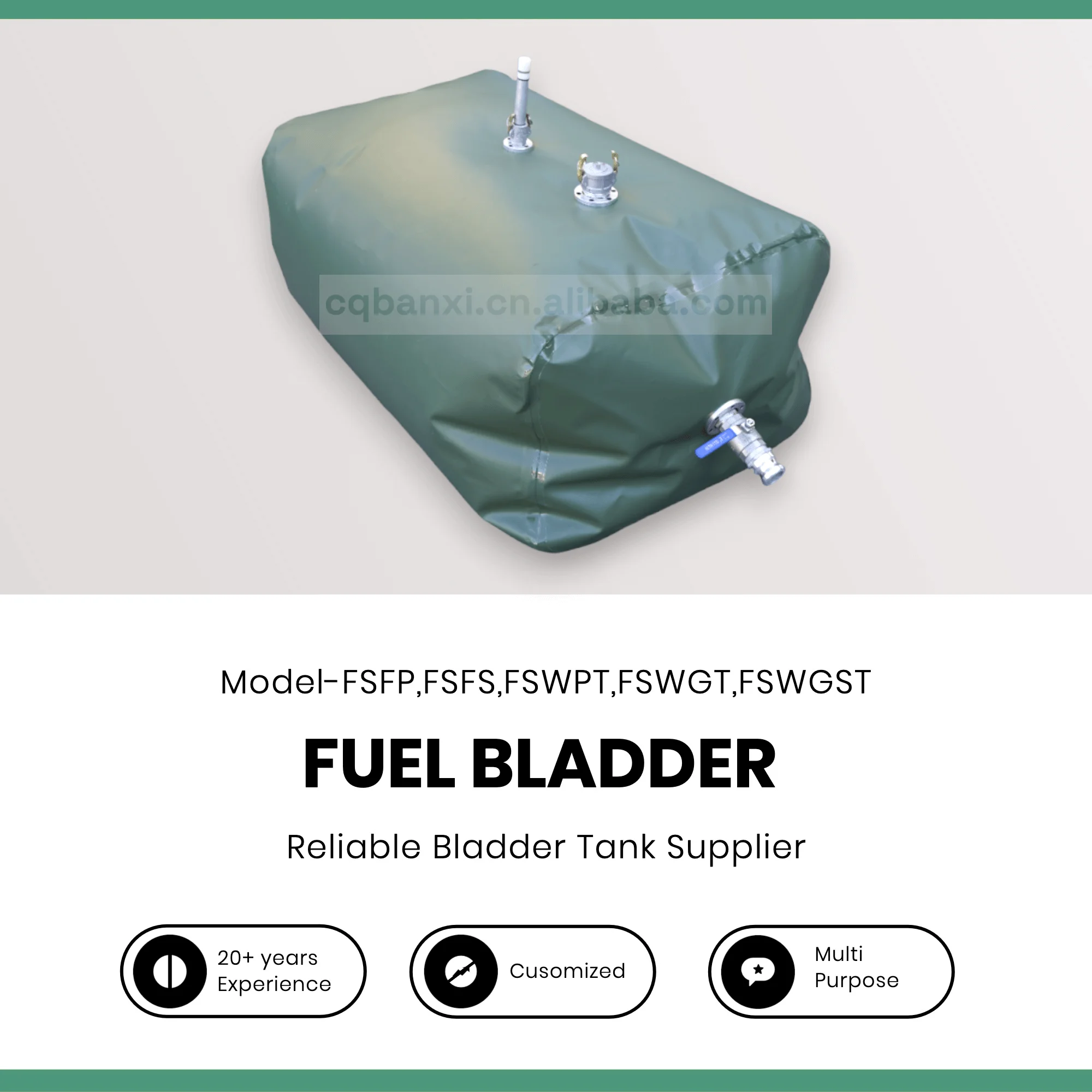 PVC TPU CE Certified Fuel Bladder Tank with Valve Collapsible Flexible ...