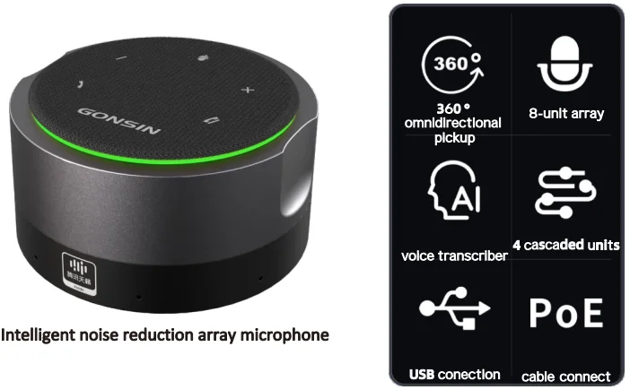Professional Audio Smart Noise Reduction Array Microphone Table ... Professional Audio Smart Noise Reduction Array Microphone Table ...