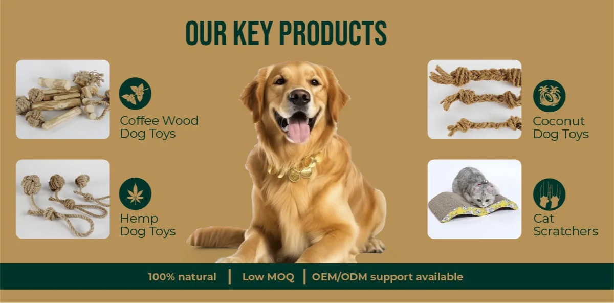 Wholesale Two Knot Hemp Toys and Coffee Wood Dog, aids dental cleaning ...
