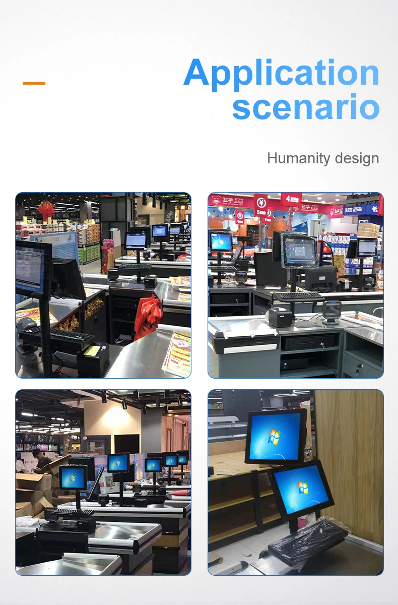 Stable Monitor Stand for Supermarket Cash Register Keypad