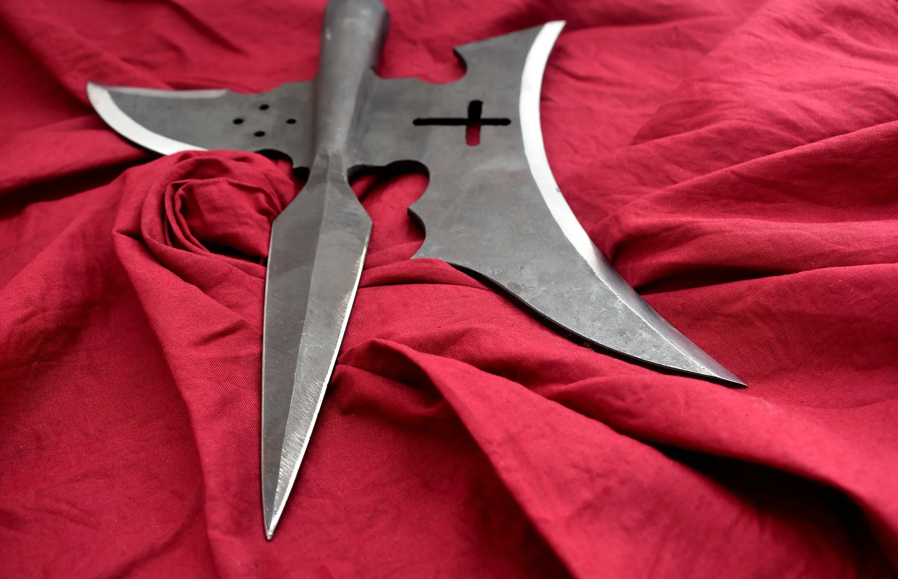 18th Century Medieval Hand Forged Halberd With One Side Blade And ...