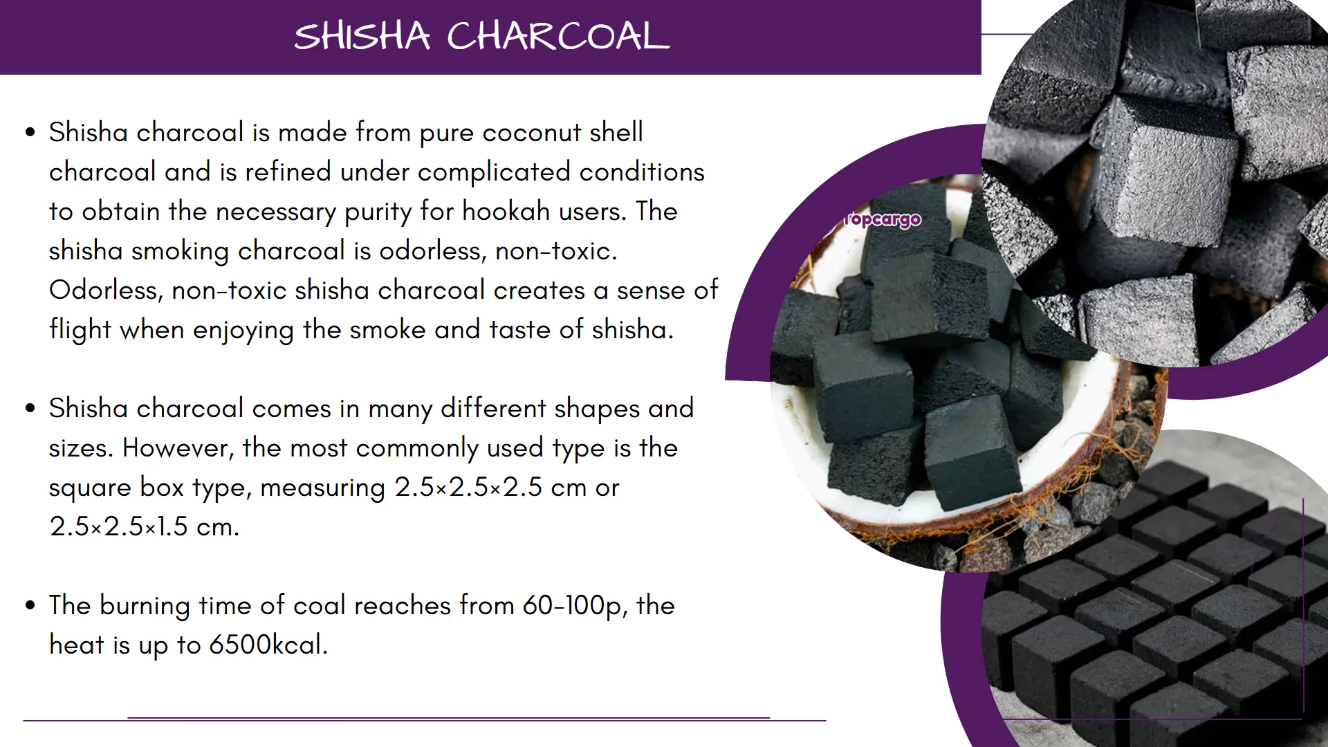 Best Grade Pure Coconut Shell Charcoal Square Cube Briquettes Hookah ...