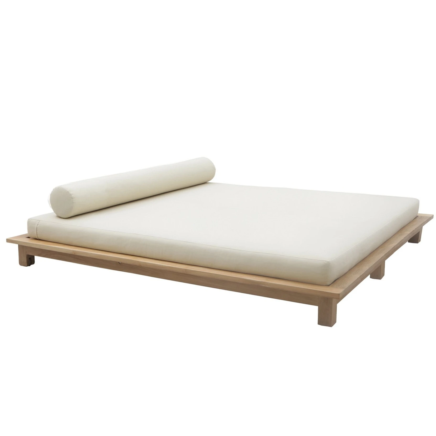 Raphael Double Sun Lounger Or Daybed Solid Teak Wood With All Weather ...