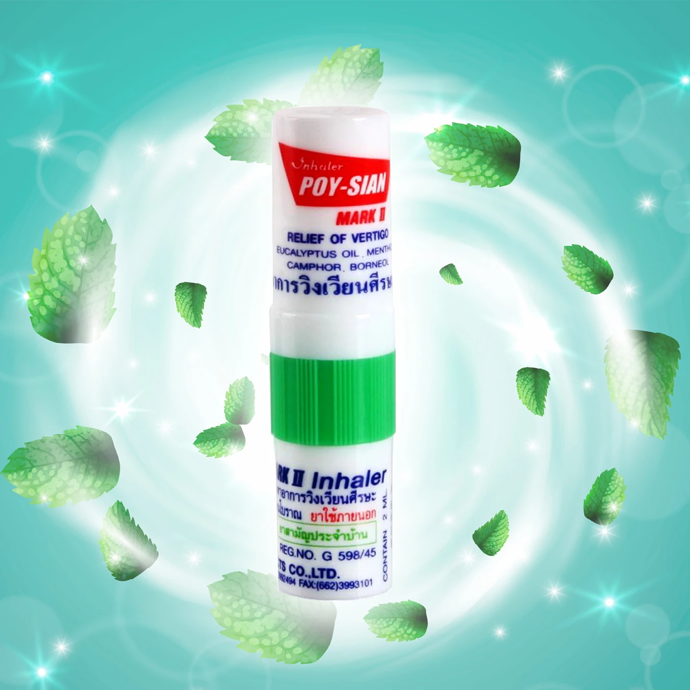 Poy Sian Pocket Inhaler (1.7 Ml) Inhaler Stick Convenient&cool Nasal ...