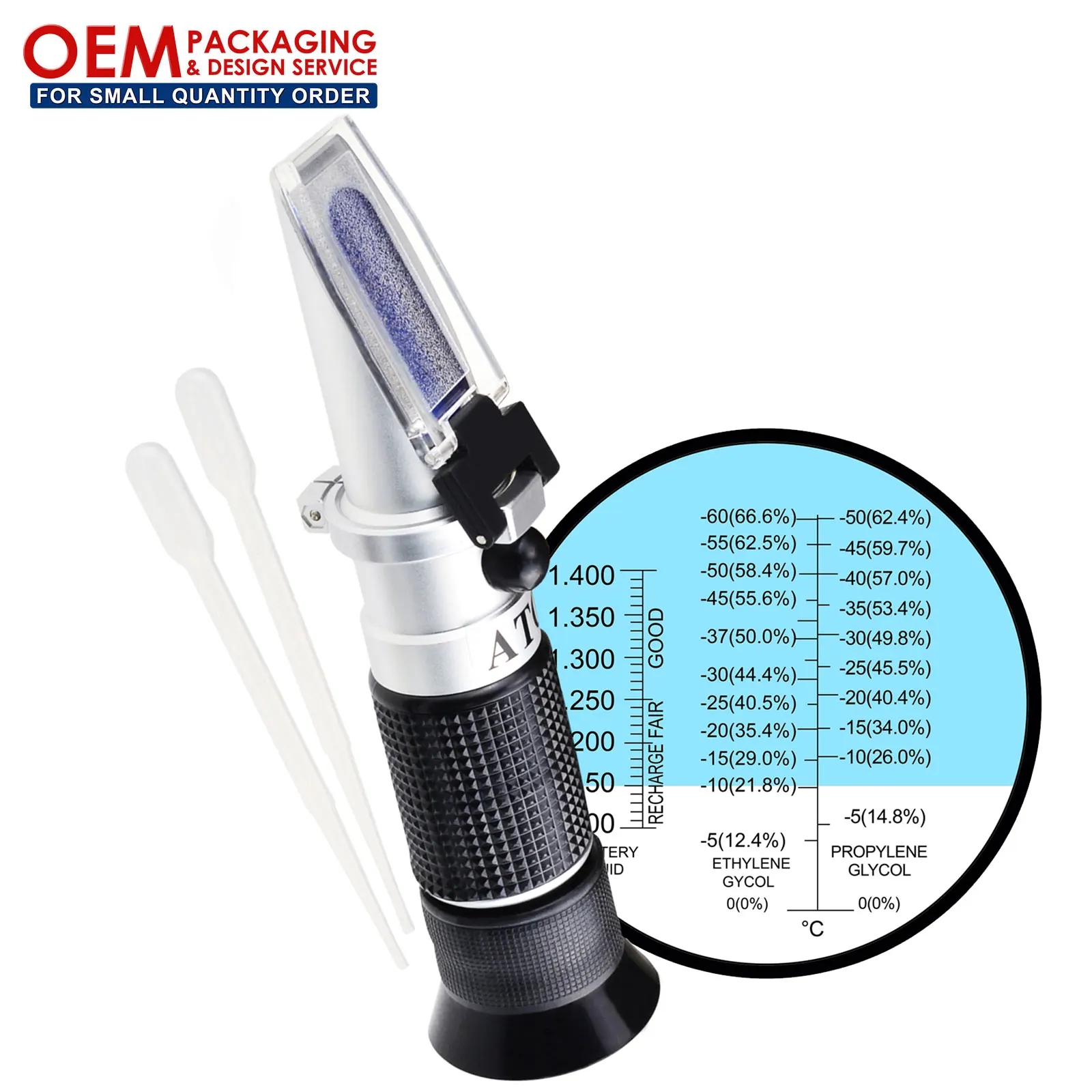 3-in-1 Automotive Antifreeze Refractometer 1.100 - 1.400kg/l System ...