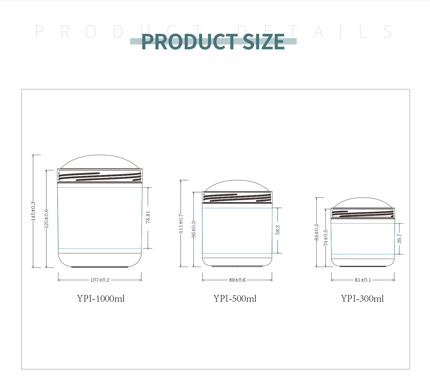Eco Friendly Cosmetics Packaging - YPI Series Plastic Jars