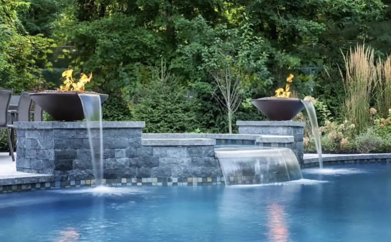 Fire and Water Pool Bowls - Elegant Garden Decor