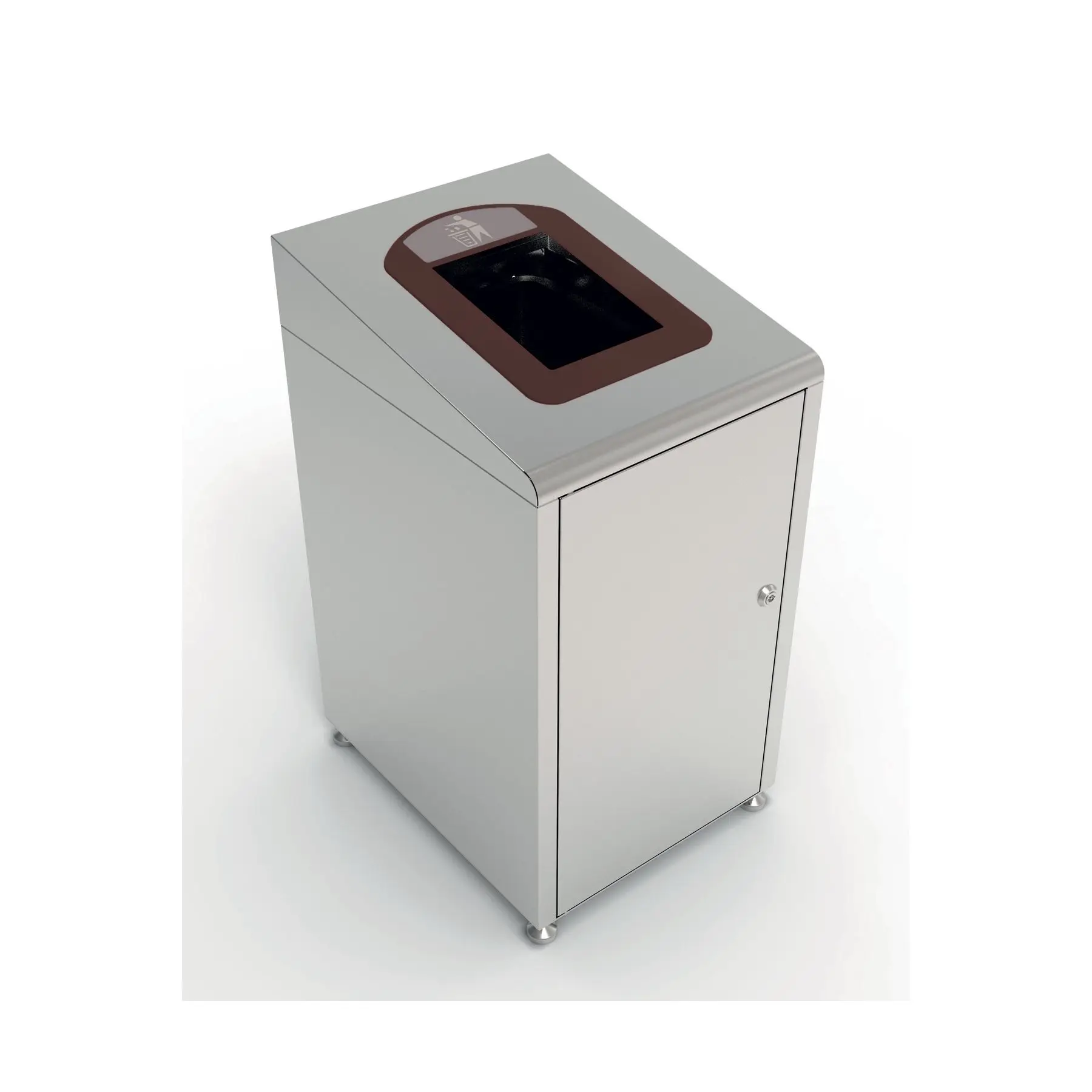 Koala Steel Open Top Waste Bin Comprehensive Mixed Recycling Label ...