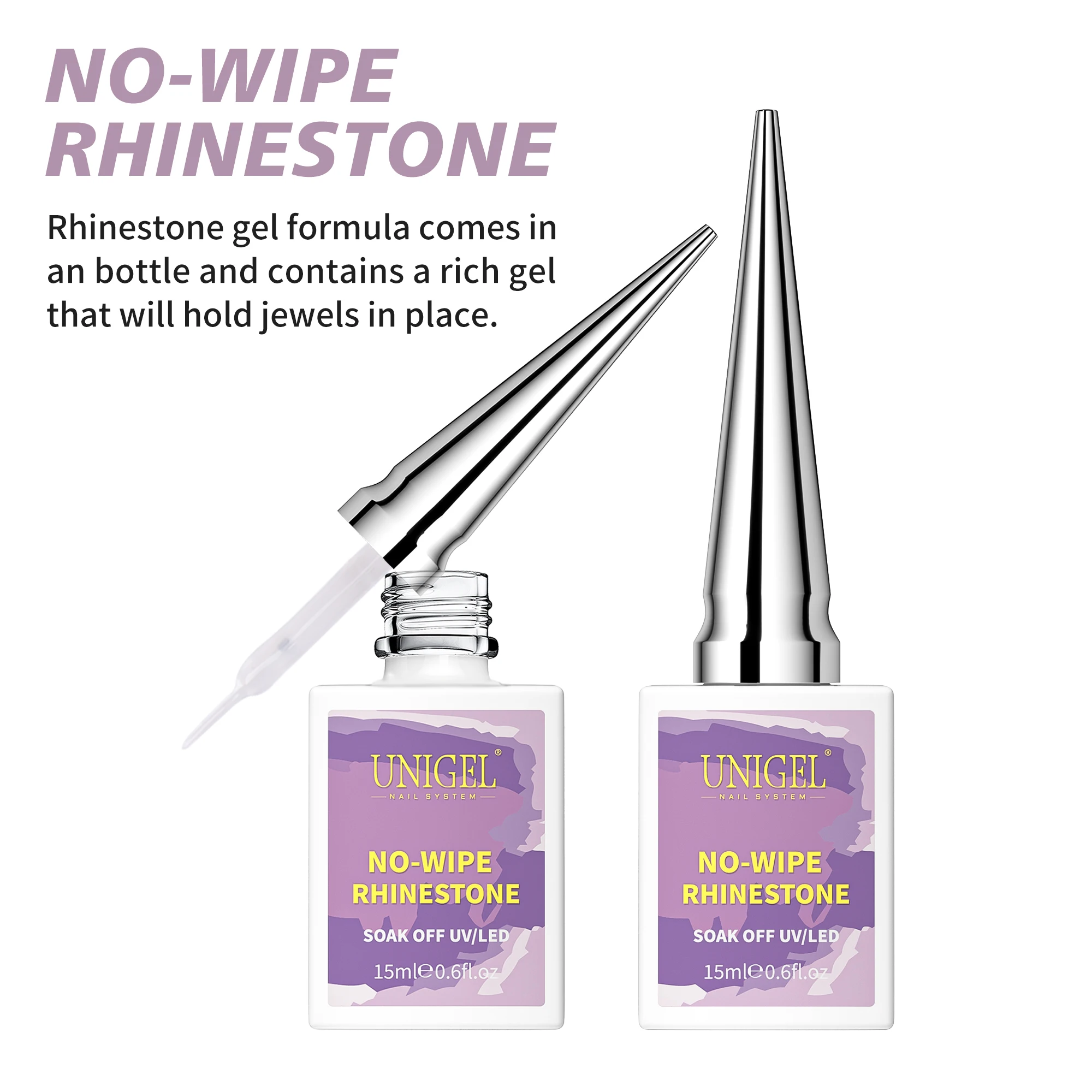 Unigel New Hot Design Rhinestone Gel Is Designed in Bottle With a ...