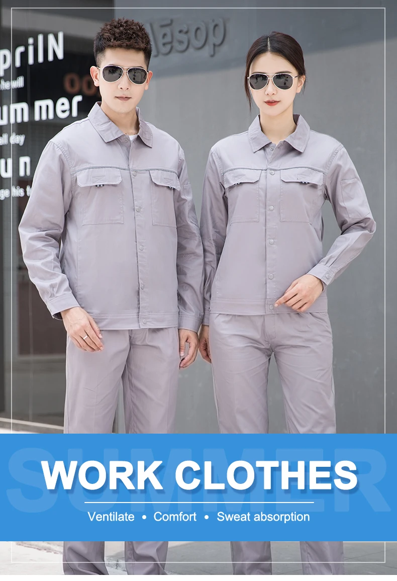 Workwear Women Uniform Design Safety Work Suits Clothes Long Sleeve ...