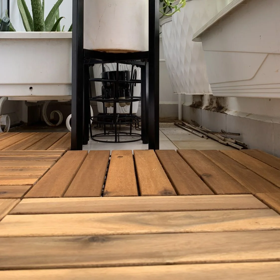 Modern Smooth 12mm Eco-friendly 30cm X 30cm Outdoor Acacia Wood Decking ...
