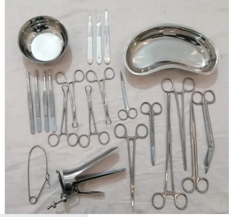 Episiotomy Surgical Instruments Set - Stainless Steel Box
