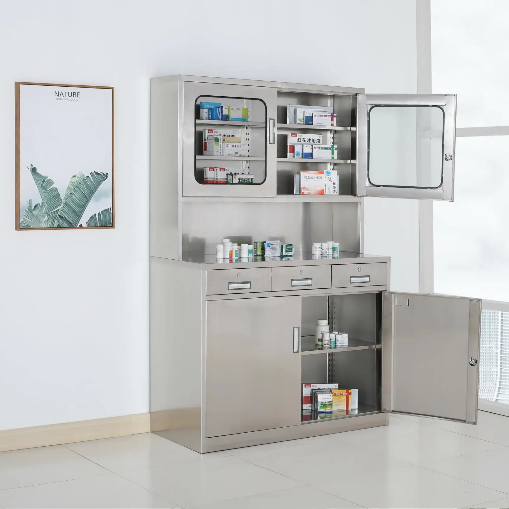 Modern Design Medical Cabinets Stainless Steel Storage Drawers for ...