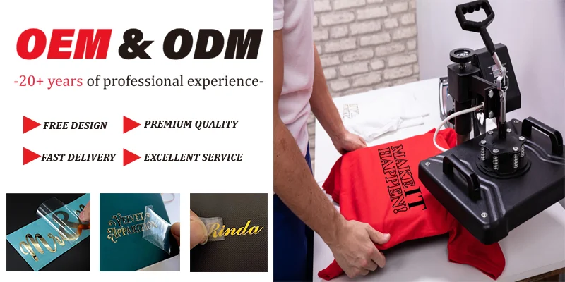 Custom Eco-Friendly Heat Transfers Logo Vinyl Iron on Clothing Labels ...