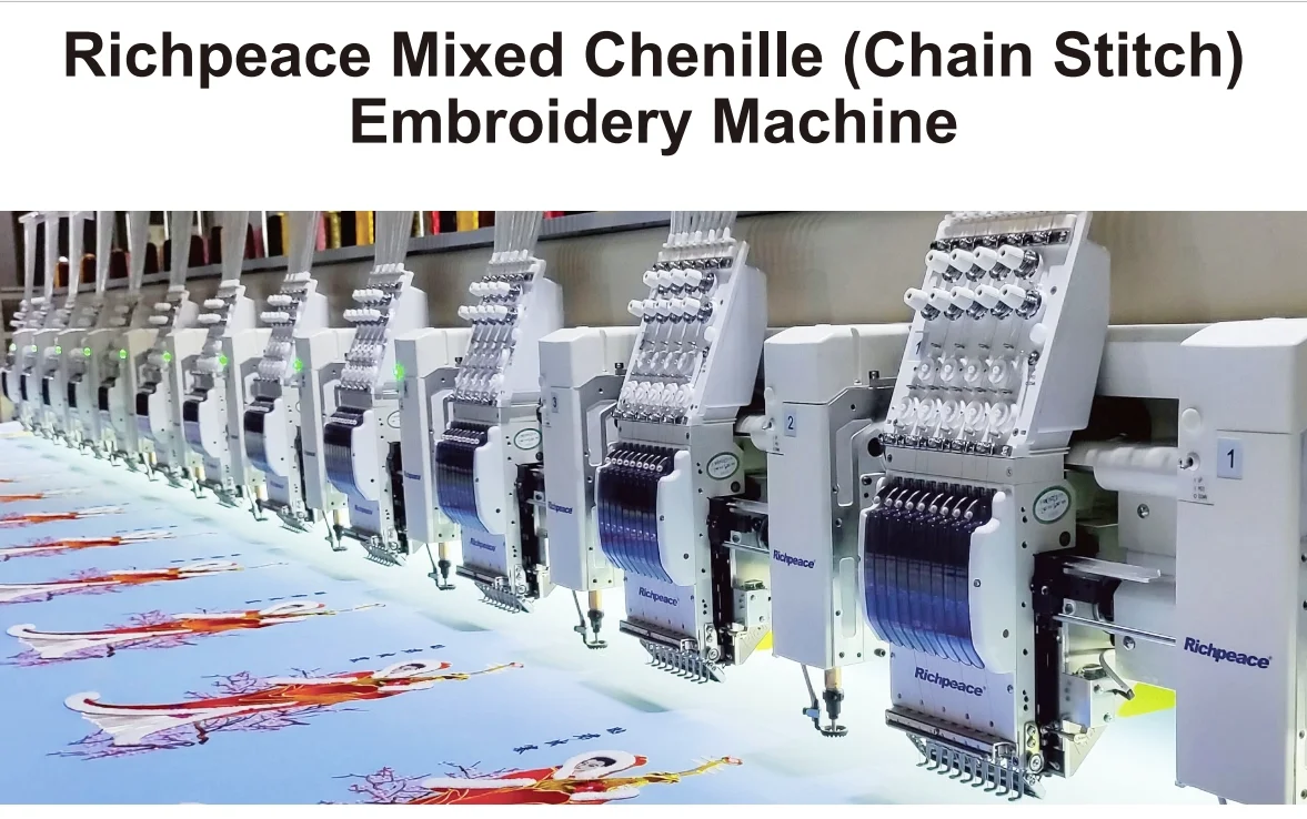 12 Heads Computer Chain Stitch Embroidery Machine - Buy Chain Stitch ...