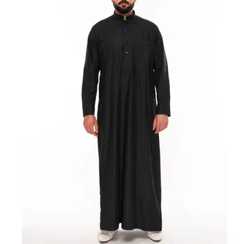 Fashion Sleeve Design Simple Plain Jubbah Men Islamic Thobes ...