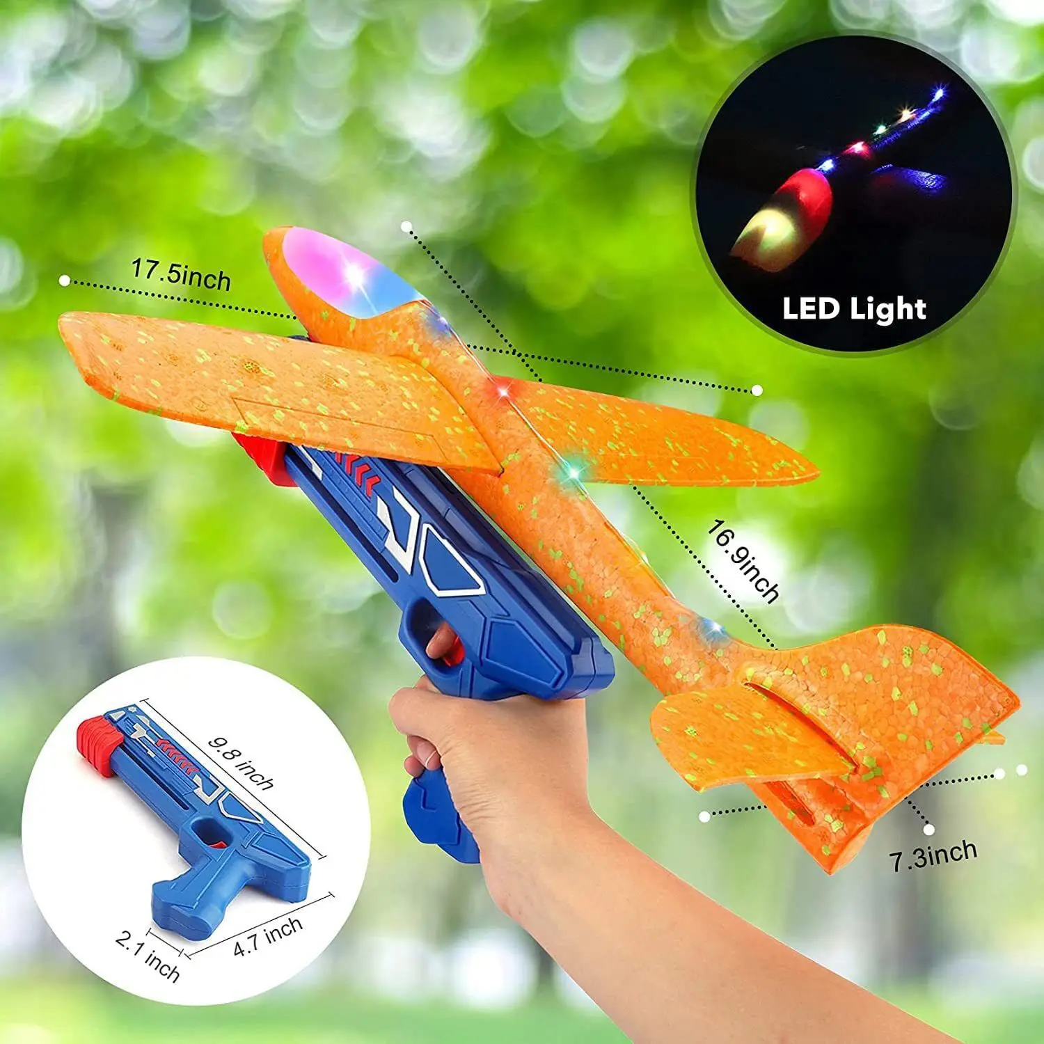 Flying Airplane Toy with Launcher - Fun Outdoor Activity